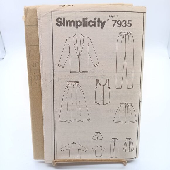 Simplicity | Office | Uncut Vintage Sewing Pattern Simplicity 7935 ...